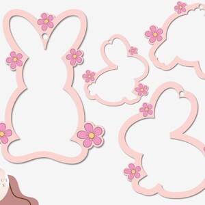 Easter Bunny Svg, Rabbit DXF, Bunny Shape Svg, Outline Bunny Silhouette ...