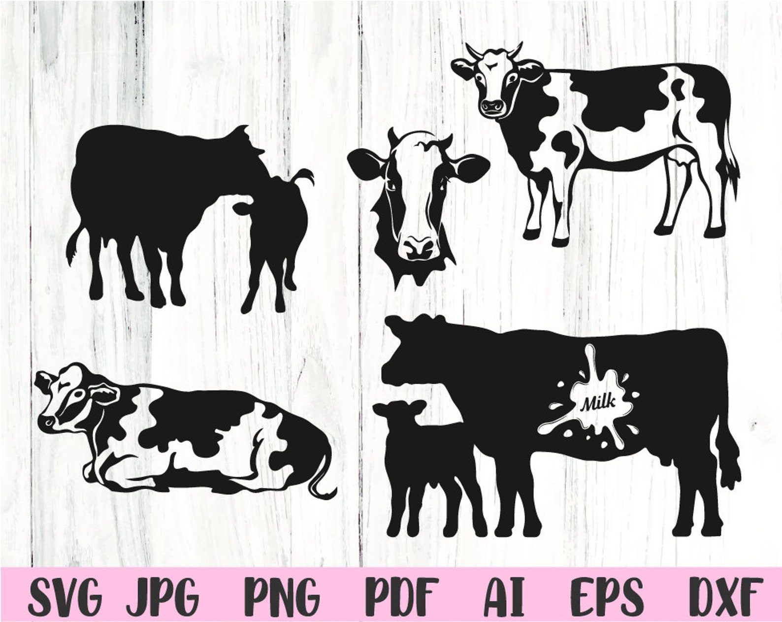 Cow Silhouette Svg Cow Svg Cow Face Svg Cute Cow Svg Svg Files - Etsy ...