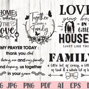 Home and Family Svg Home Svg Family Svg Instant Download Svg Files for ...