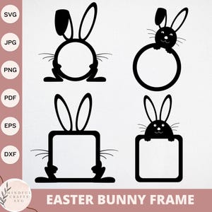 Easter Bunny Frame Svg Rabbit Frame SVG Bunny Border SVG Instant ...