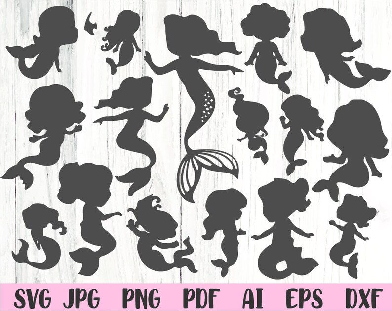 Little Mermaids Svg Mermaids Svg Ariel Svg Svg Files for - Etsy