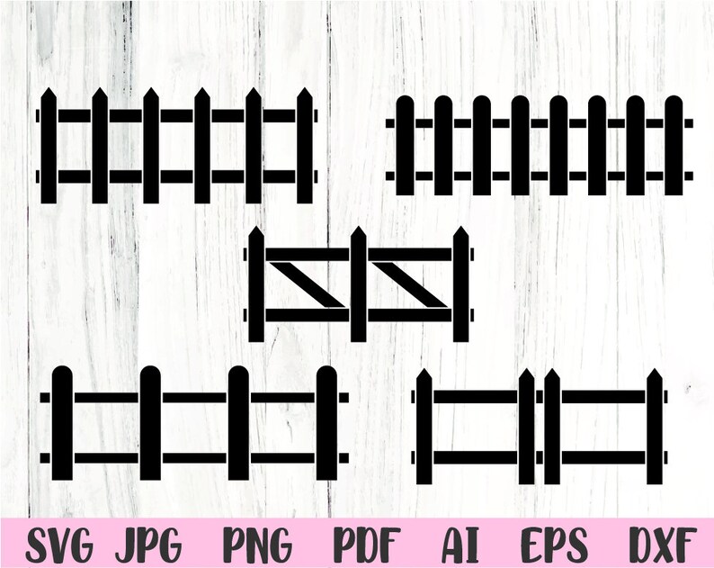 Fences Silhouette Svg Fence Svg Picket Fence Svg Svg Files for - Etsy