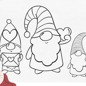 Valentine Gnomes SVG Bundle Valentine's Day Svg, Cute Gnome SVG, Love ...