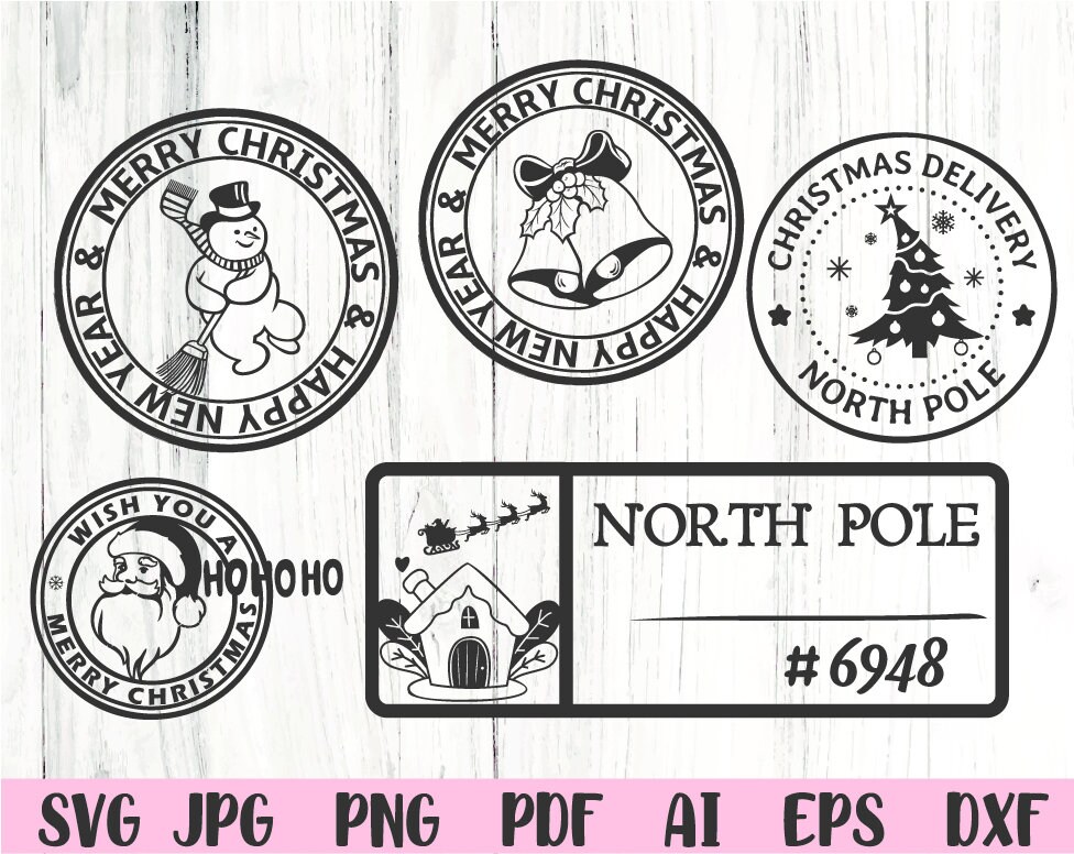 Christmas Stamps Svg Christmas Svg Stamp Svg Svg Files for - Etsy