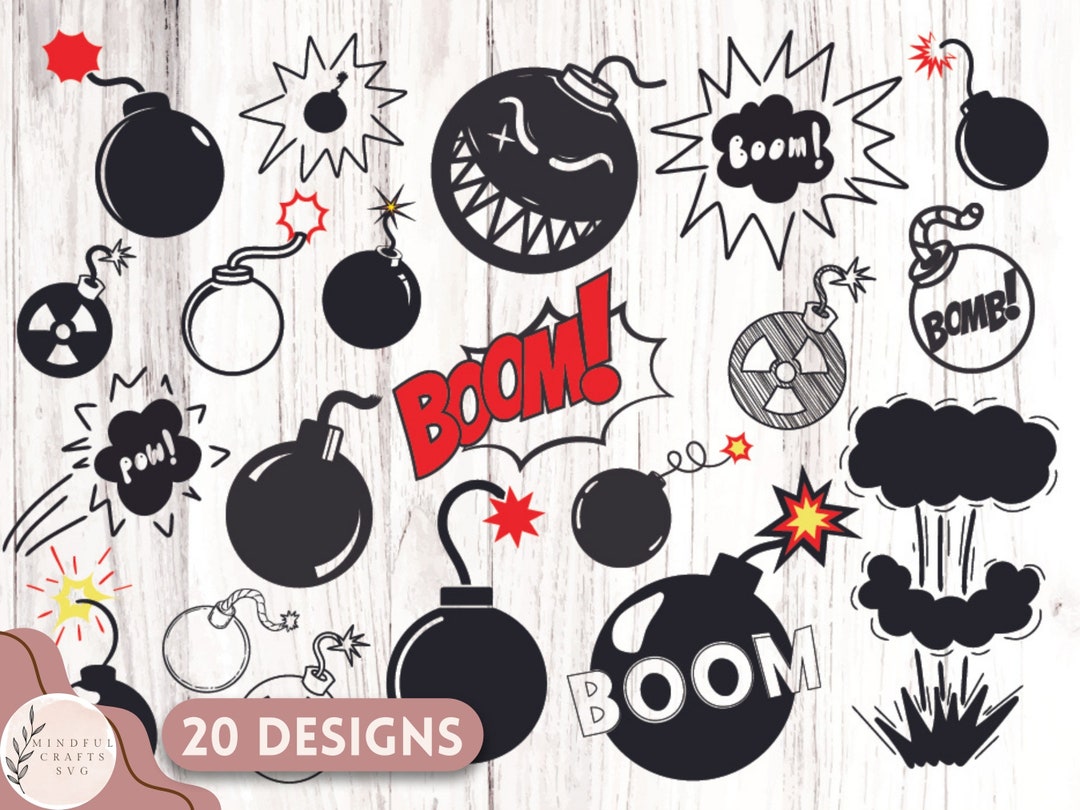 Bomb Svg Boom Svg Explosion Svg Svg Files For Cricut Instant Download ...