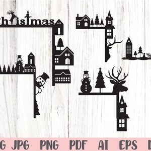 Christmas Corner Svg Christmas Svg Corner Svg Svg Files for - Etsy Canada