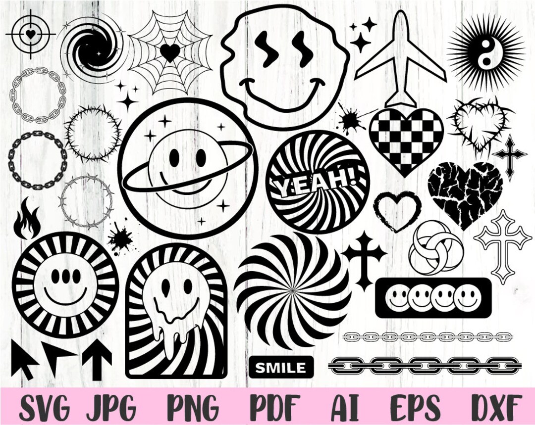 Cool Acid Style Svg Smiley Face Svg Acid Svg Svg Files for - Etsy UK