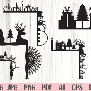 Christmas Corner Svg Christmas Svg Corner Svg Svg Files for - Etsy Canada