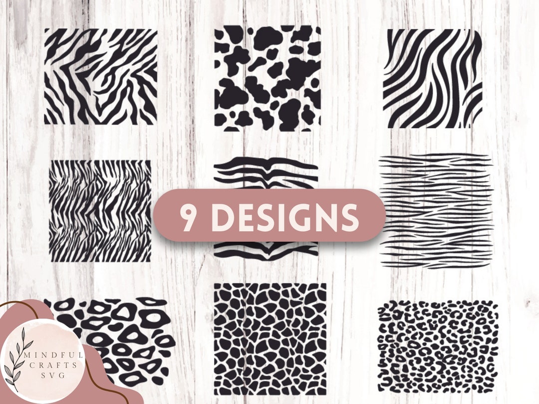 Animal Print Bundle SVG, Leopard Cheetah Tiger Cow Prints, Eps Png Dxf ...