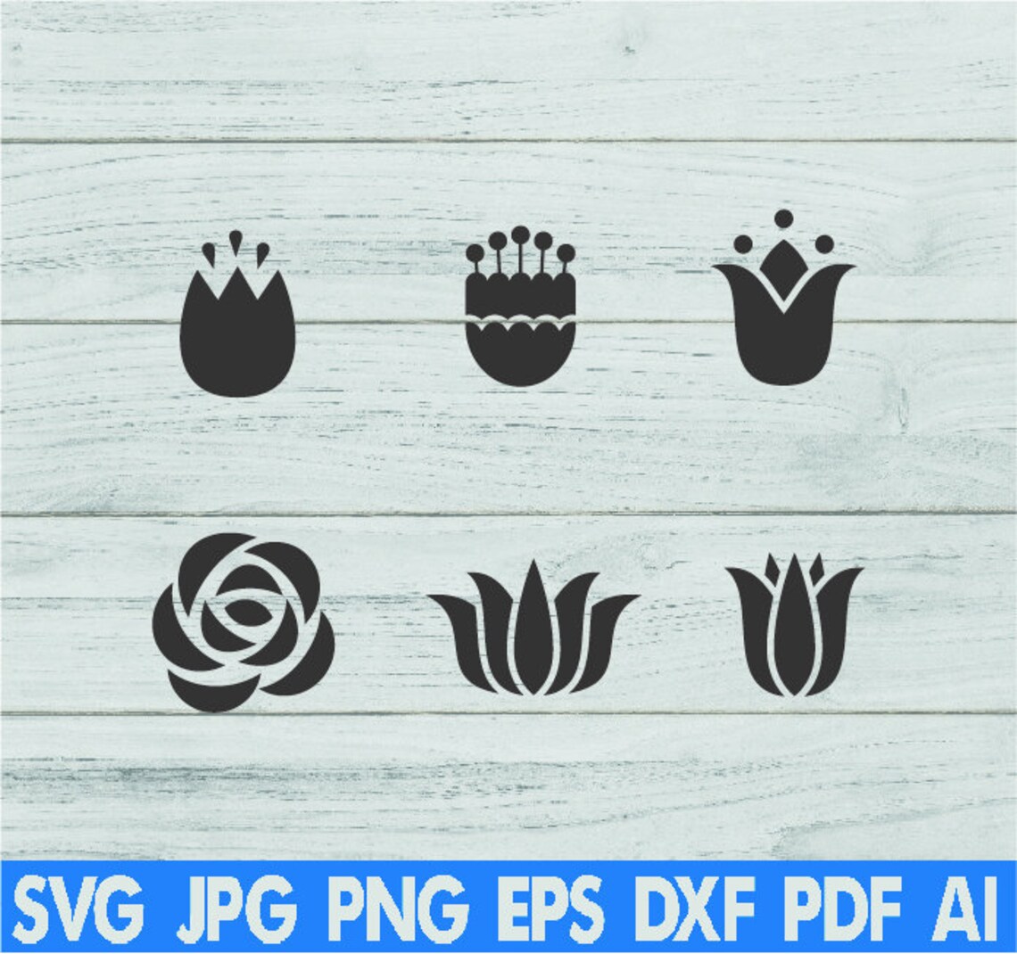 Flowers Svg Flower Svg Floral Svg Botanical Svg Svg Files for - Etsy
