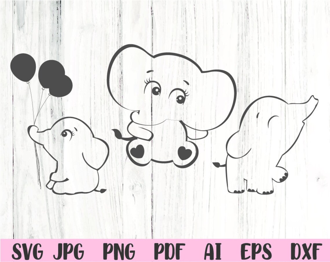Elephant Baby Svg Elephant Svg Baby Svg Svg Files for Cricut - Etsy