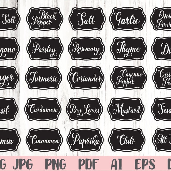 Canister Labels Svg - Etsy