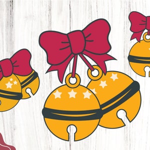 Jingle Bells Bundle SVG Christmas Bell Cut Files Holiday Sleigh Bells ...