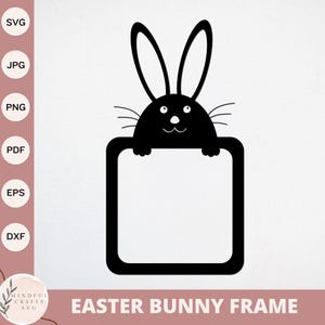 Easter Bunny Frame Svg Rabbit Frame SVG Bunny Border SVG Instant ...
