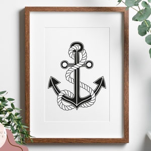 Anchor SVG Rope SVG Digital Download for Cricut and Silhouette Nautical ...
