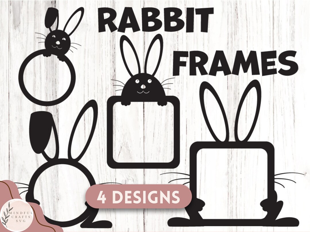Easter Bunny Frame Svg Rabbit Frame SVG Bunny Border SVG Instant ...