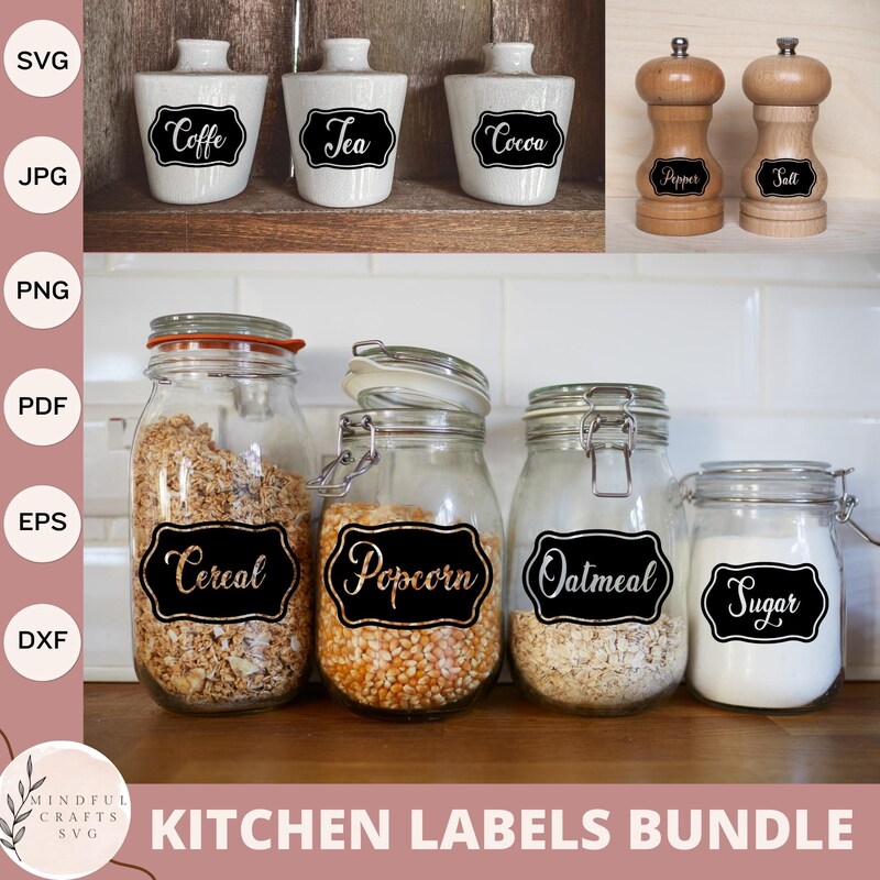 Canister Labels Svg - Etsy