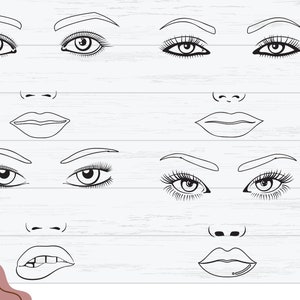 Woman Face Outline Svg Woman Silhouette Eyelashes Svg Svg Files for ...