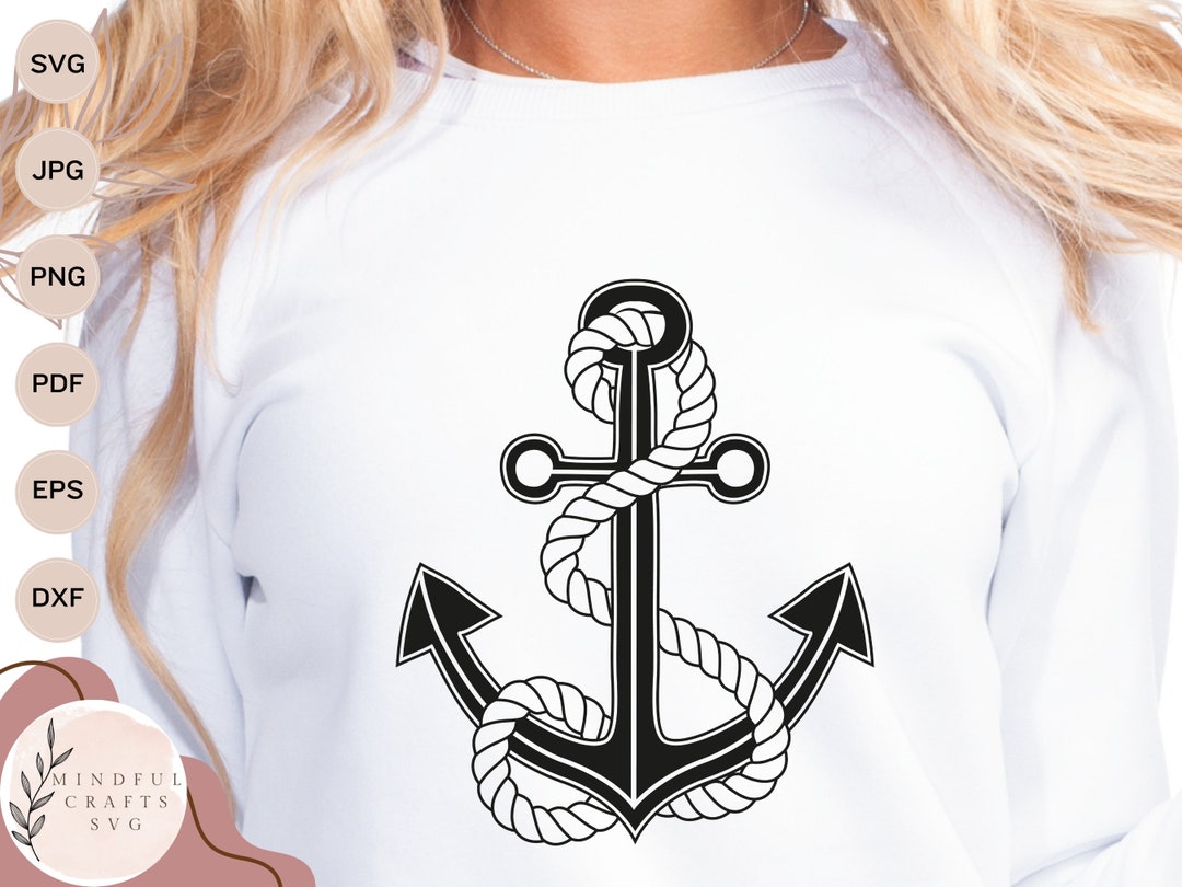 Anchor SVG Rope SVG Digital Download for Cricut and Silhouette Nautical ...
