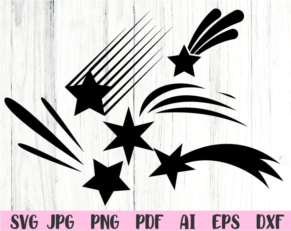 Shooting Stars Svg Stars Svg Sparkle Svg Svg Files for Cricut - Etsy Canada