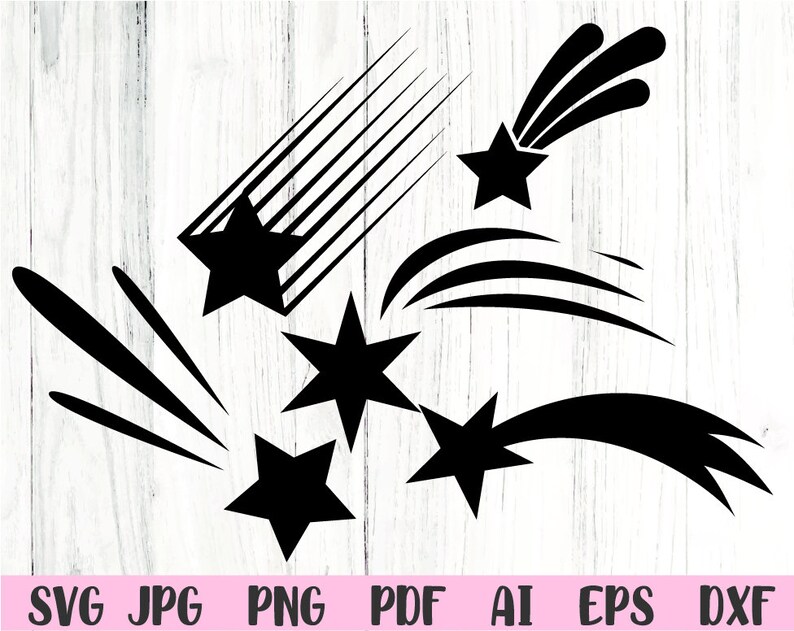 Shooting Stars Svg Stars Svg Sparkle Svg Svg Files for Cricut - Etsy Canada