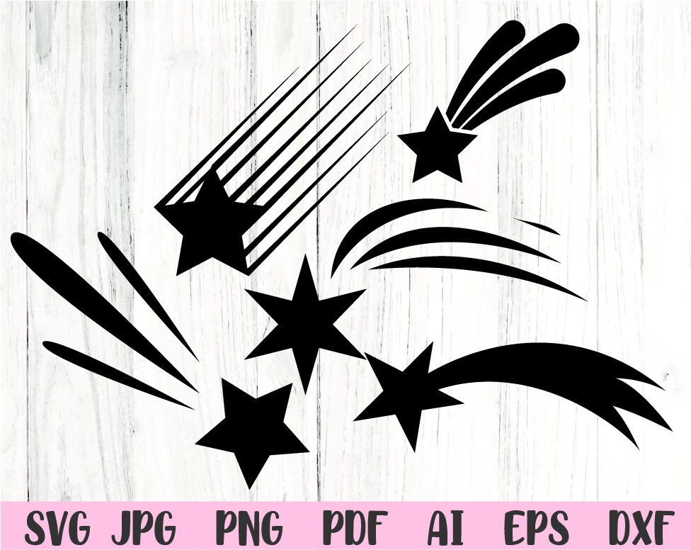 Shooting Stars Svg Stars Svg Sparkle Svg Svg Files for Cricut - Etsy Canada