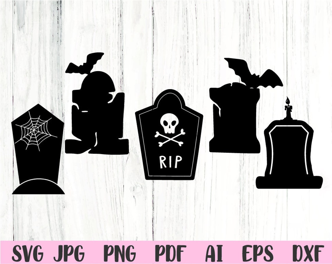 Tombstones Svg Gravestone Svg Graveyard Svg Svg Files for - Etsy