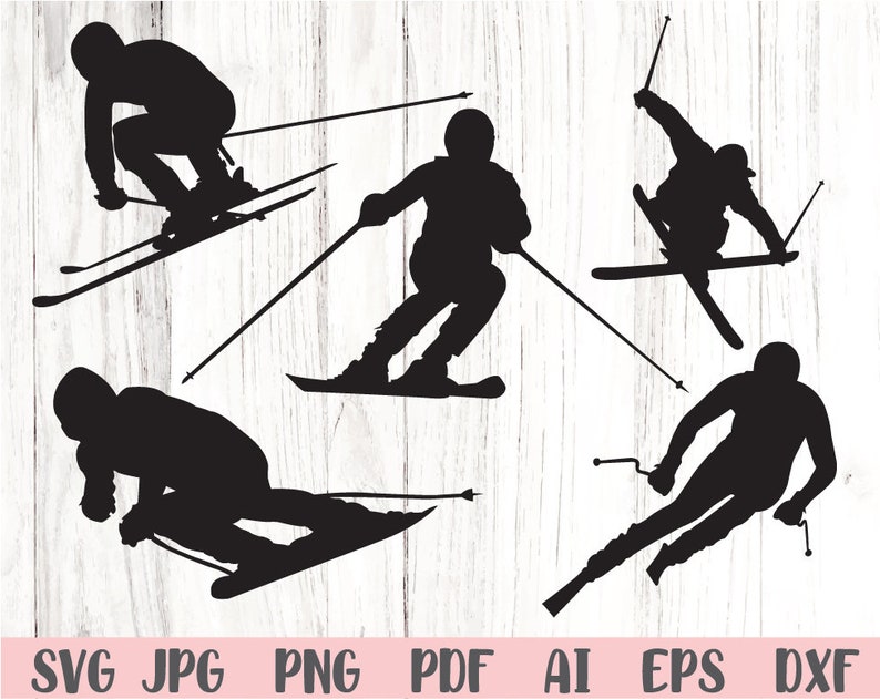 Ski Silhouette Svg Skiing Svg Ski Svg Instant Download Svg - Etsy