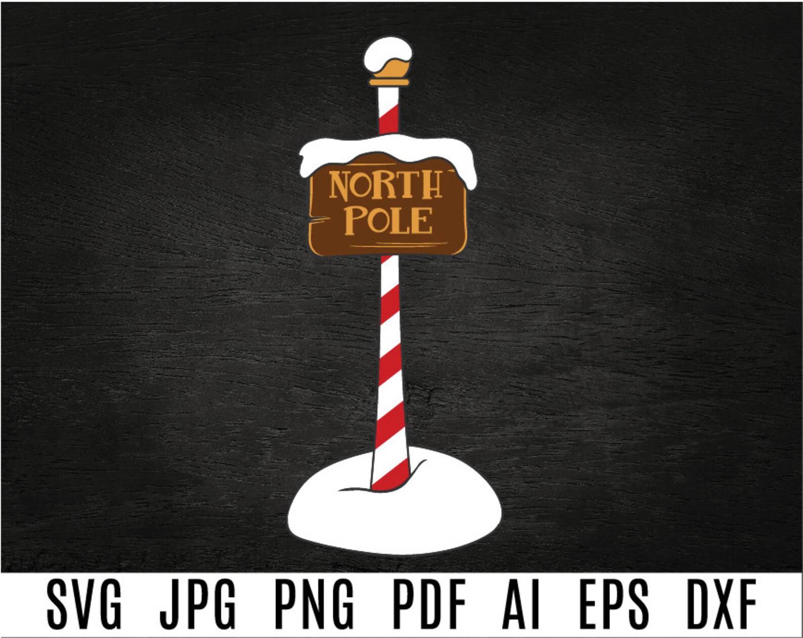 North Pole Svg North Pole Sign Svg Christmas Svg Instant - Etsy