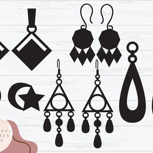 Earrings Bundle SVG Jewelry SVG Files Cricut Cut Files Earring Designs ...
