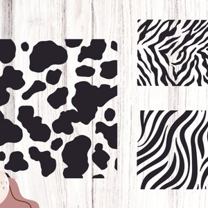 Animal Print Bundle SVG, Leopard Cheetah Tiger Cow Prints, Eps Png Dxf ...