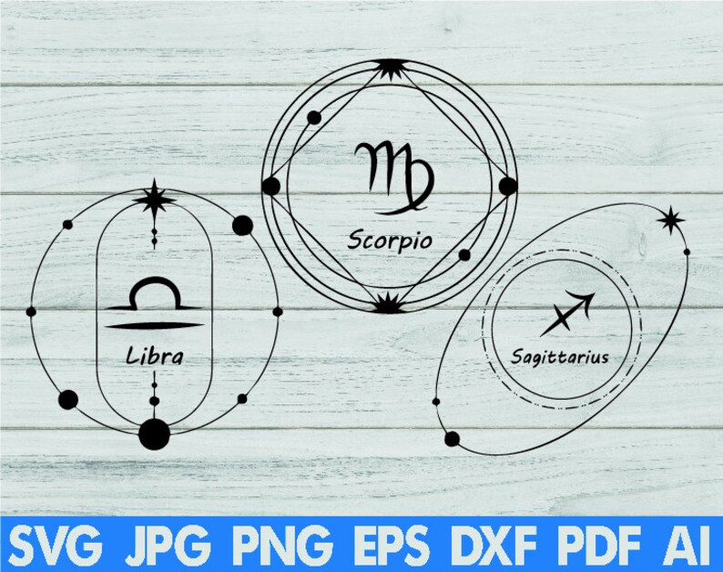 Zodiac Svg Horoscope Svg Astrology Svg Svg Files for Cricut - Etsy