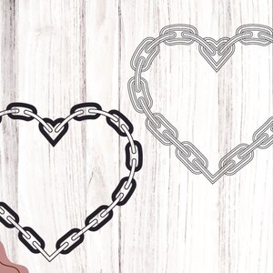 Chain Heart Svg Heart Svg Chain Svg Svg Files for Cricut Instant ...