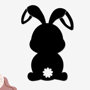 Easter Bunny SVG Rabbit DXF, Silhouette Cut File Easter Bunny Clipart ...
