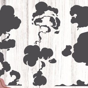 Smoke Bundle SVG Smoke Effect Cartoon SVG Files for Cricut Instant ...