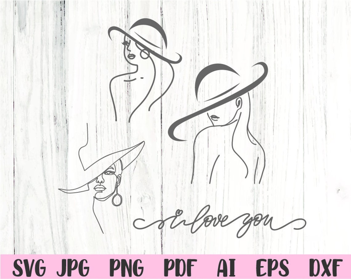 Feminine Lineart Svg Oneline Art Svg Single Line Svg Svg Files - Etsy