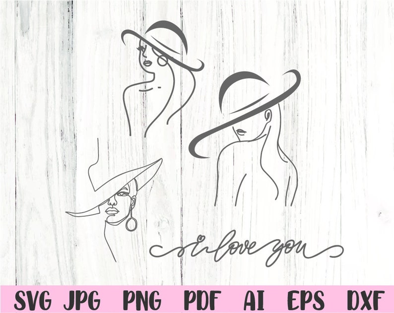 Feminine Lineart Svg Oneline Art Svg Single Line Svg Svg Files - Etsy