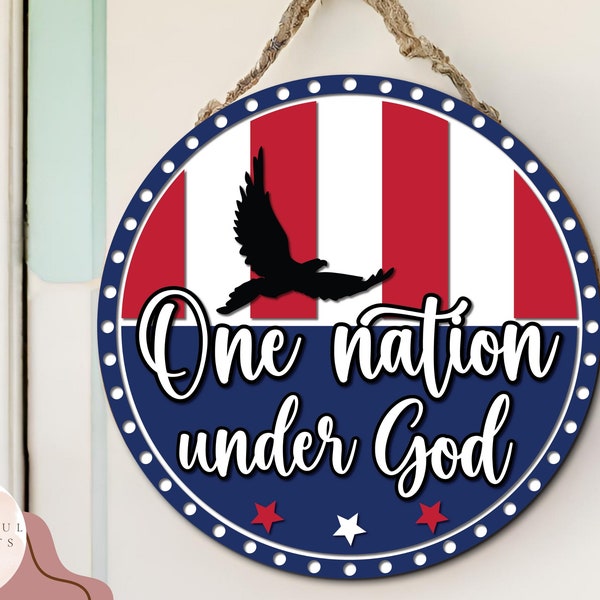 One Nation Under God Sign - Etsy