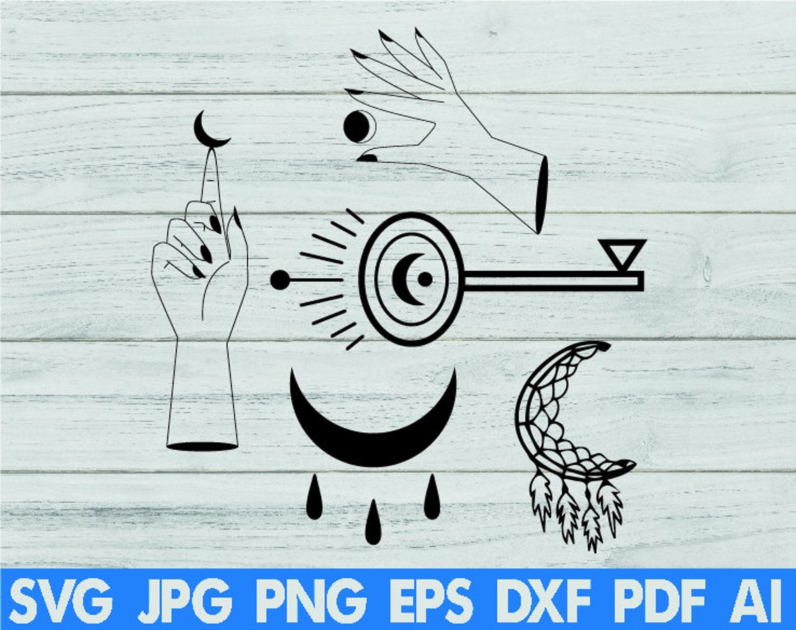 Moon Svg Moon Design Svg Celestial Svg Svg Files For Cricut | Etsy