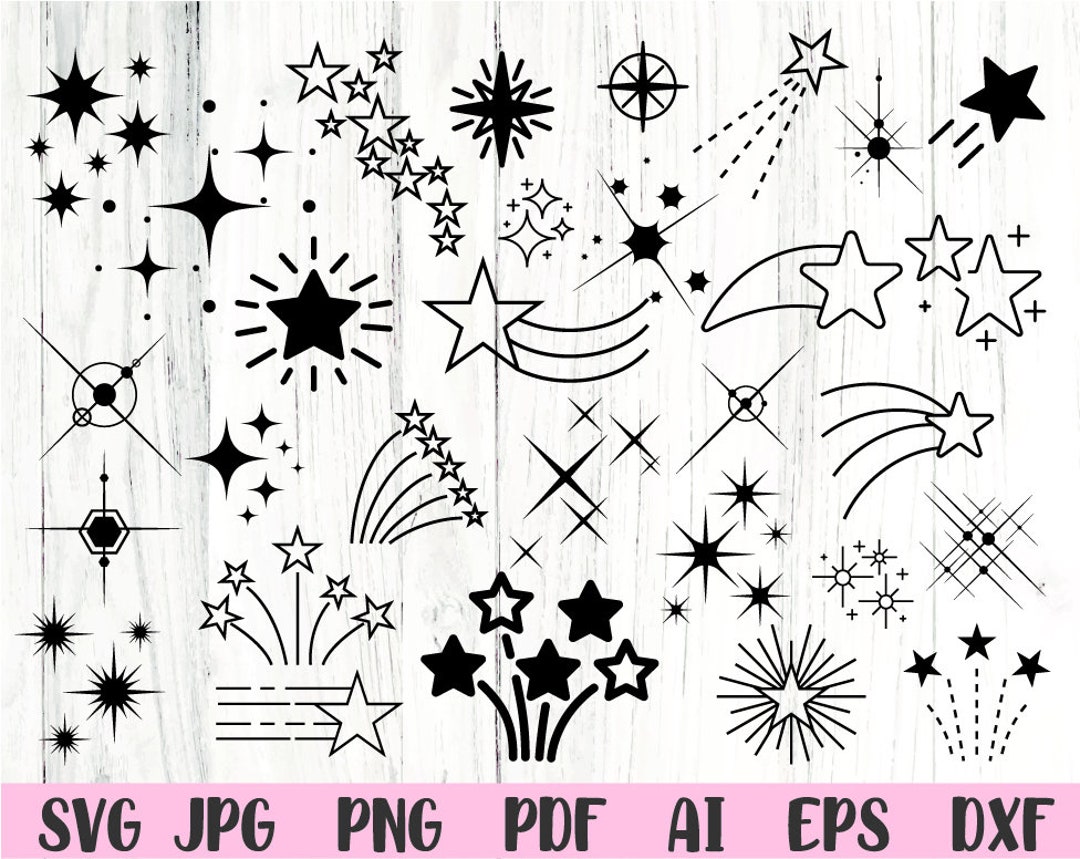 Sparkles Svg Star Bundle Svg Stars Svg Svg Files for Cricut - Etsy UK