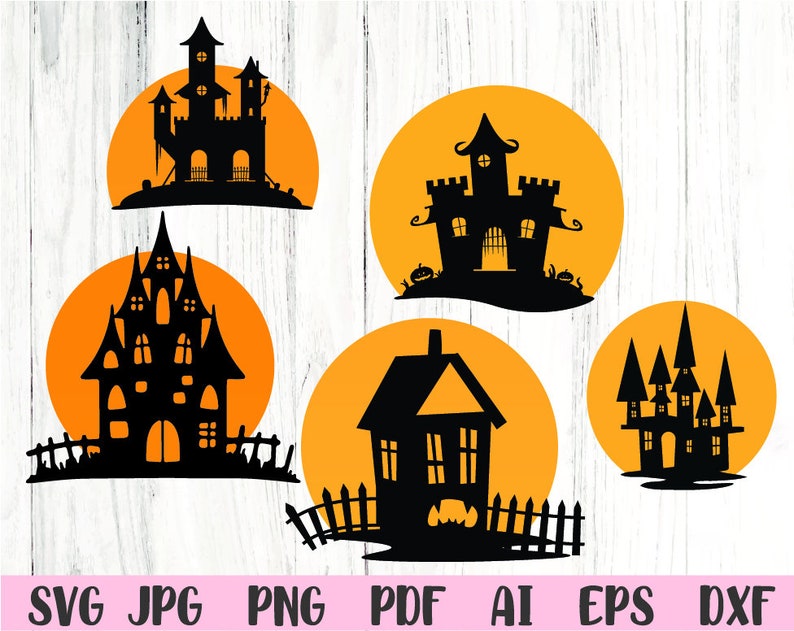 Haunted House Svg Halloween Svg Spooky Svg Svg Files for - Etsy