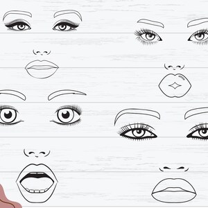 Woman Face Outline Svg Woman Silhouette Eyelashes Svg Svg Files for ...