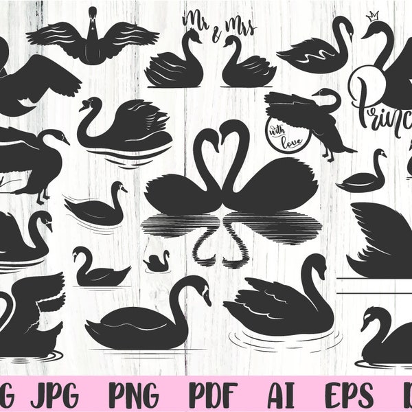 Swan Svg - Etsy