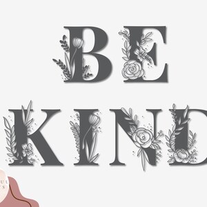 Be Kind SVG Inspirational Cursive Font Digital Download for Shirts ...