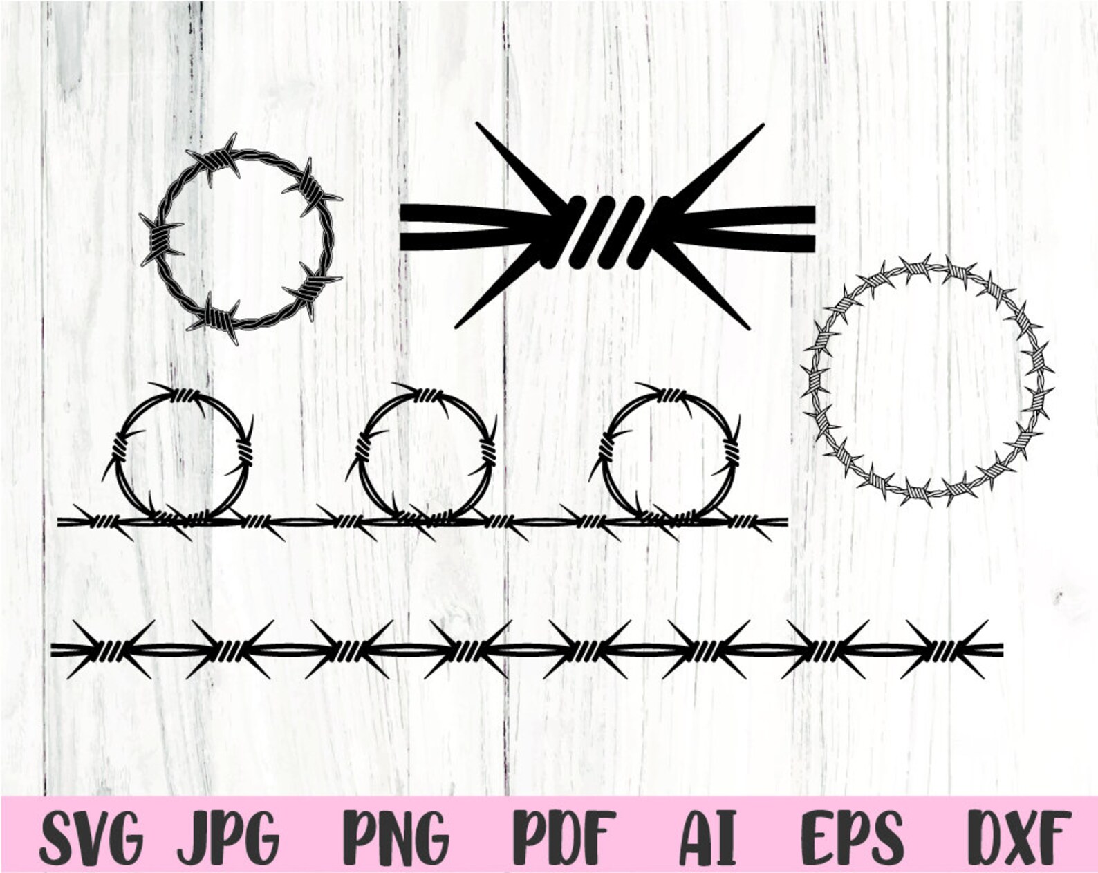 Barbed Wire Svg Barbed Wire Clipart Fence Svg Svg Files for - Etsy