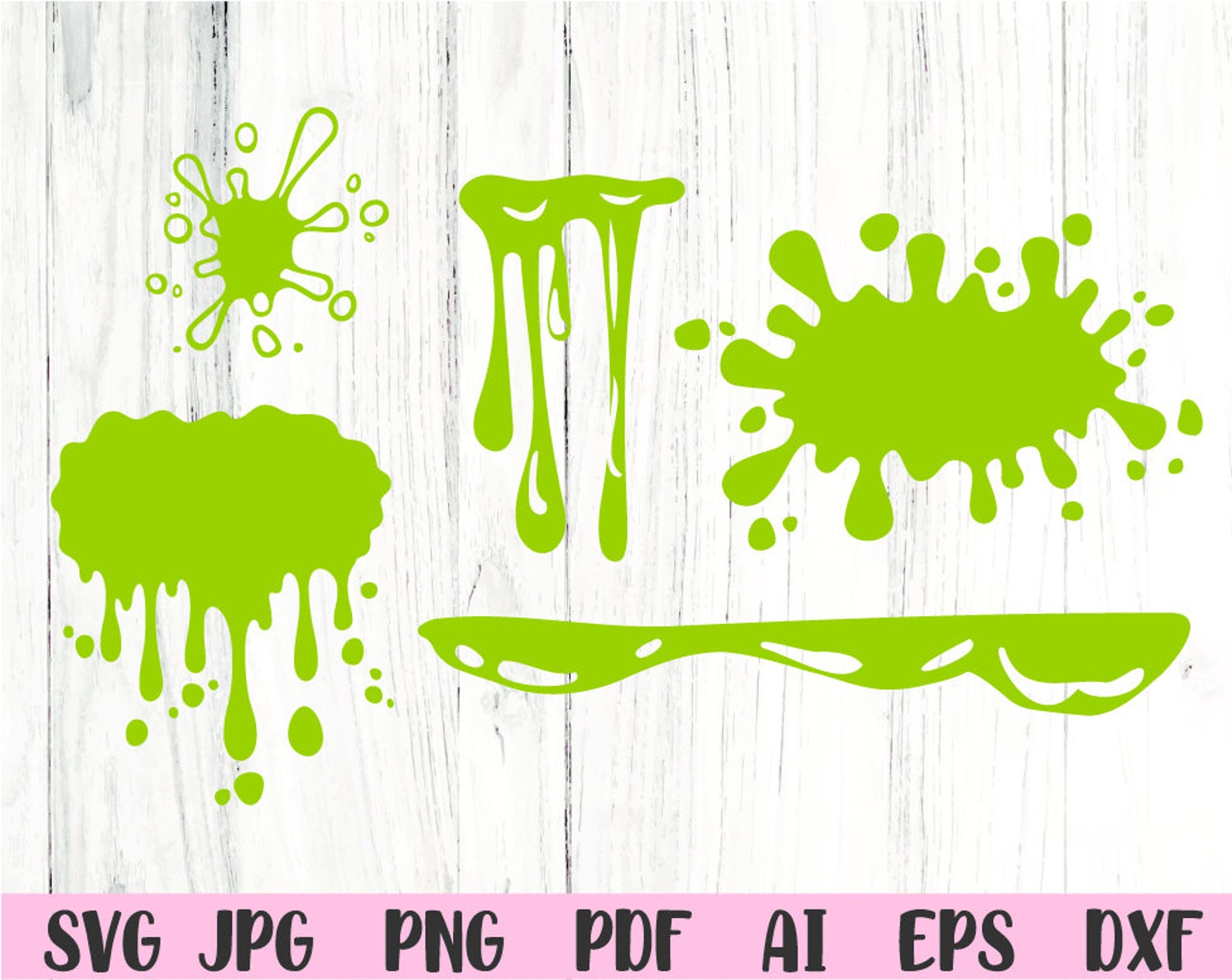 Slime Svg Goo Drippy Bundle Svg Files for Cricut Instant - Etsy