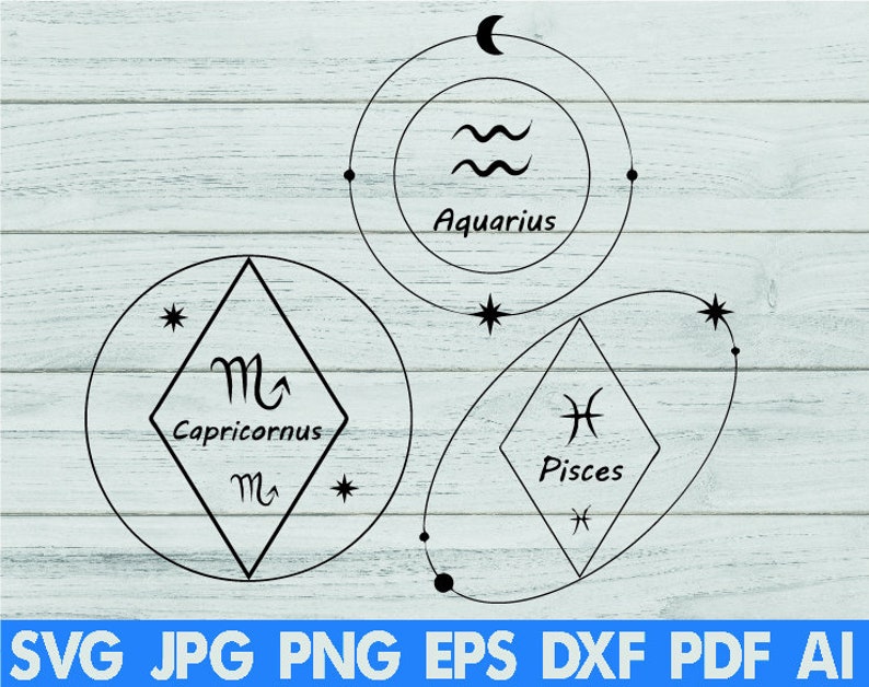 Zodiac Svg Horoscope Svg Astrology Svg Svg Files for Cricut - Etsy