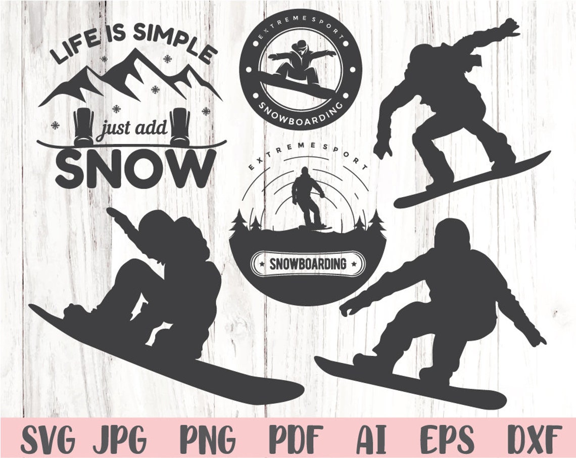 Snowboard Bundle Svg Snowboard Svg Instant Download Svg Files - Etsy