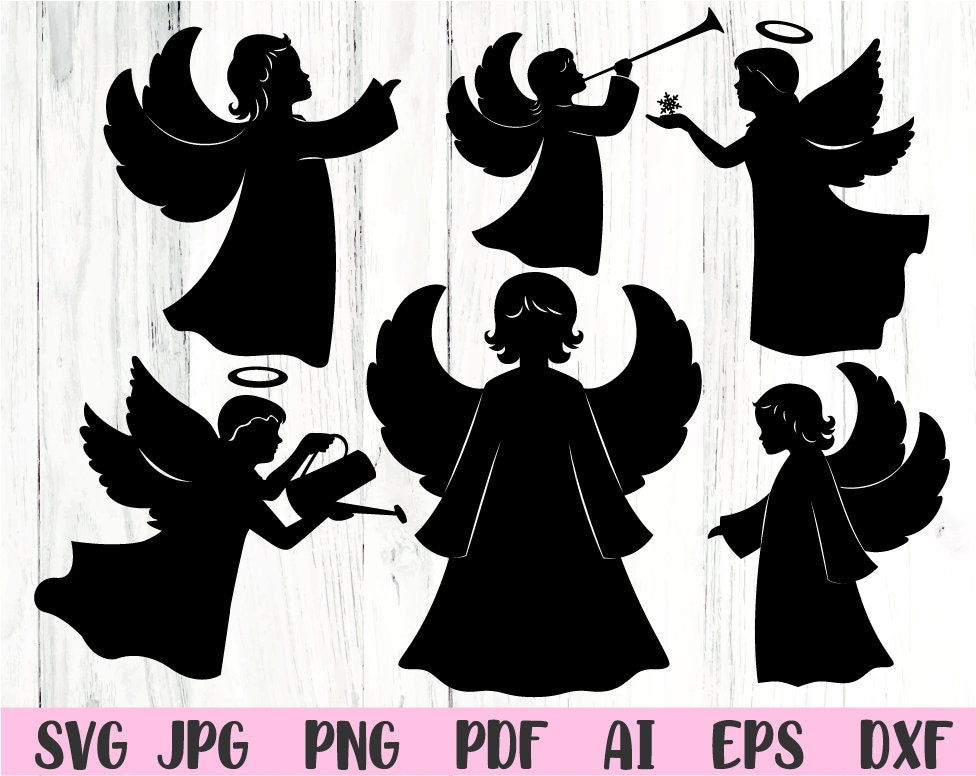 Christmas Angels Svg Angel Svg Christmas Svg Svg Files for - Etsy