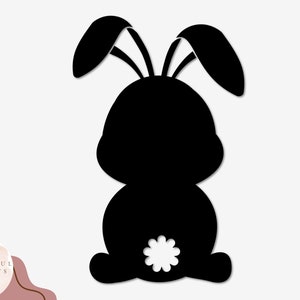 Easter Bunny SVG Rabbit DXF, Silhouette Cut File Easter Bunny Clipart ...